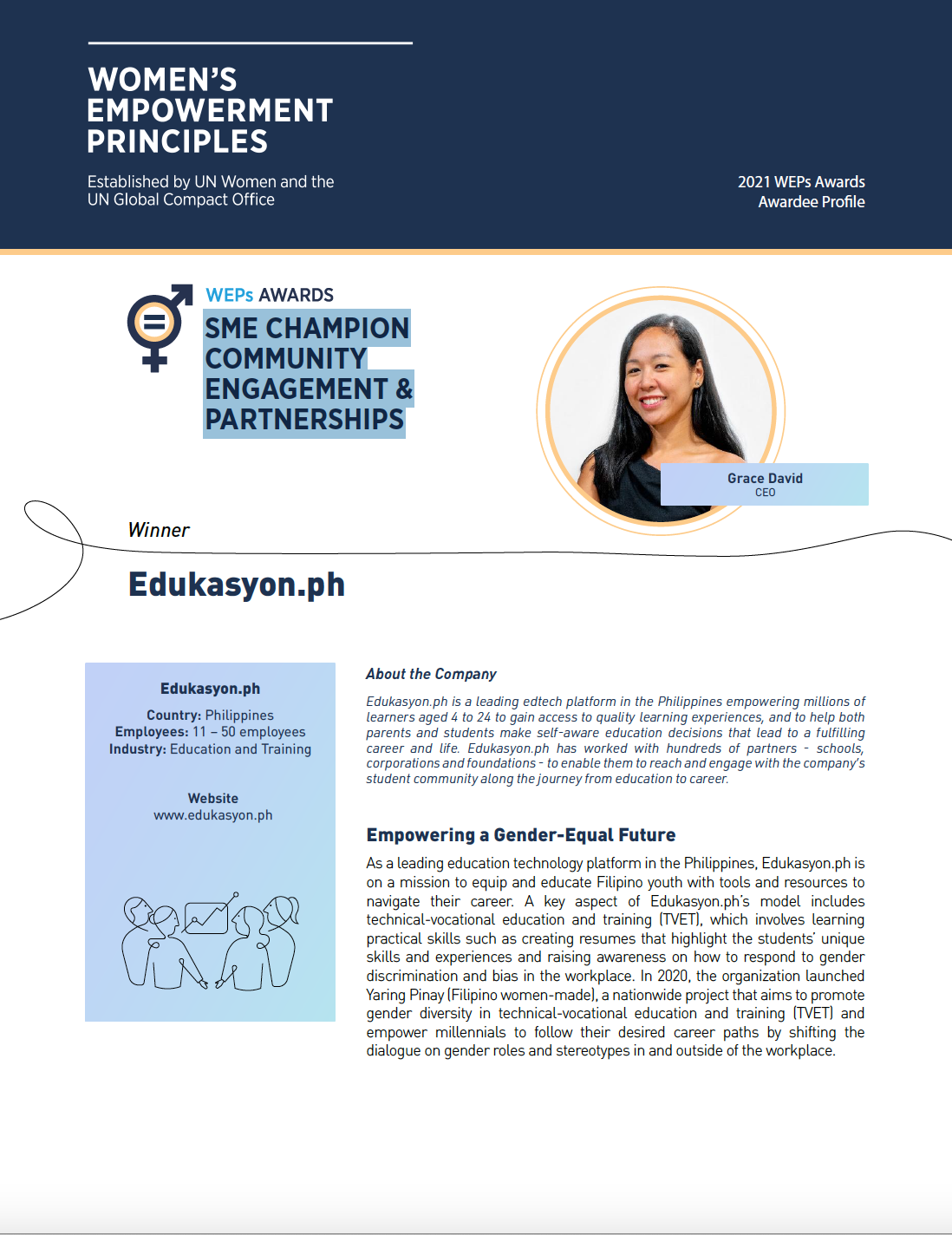 2021 Asia-Pacific Regional Awardee (SME Champion Community Engagement and Partnerships ...